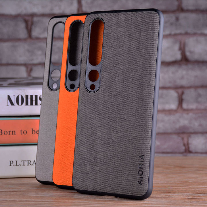 Case for Xiaomi mi 10 10 Pro coque Luxury textile Leather skin soft TPU ...