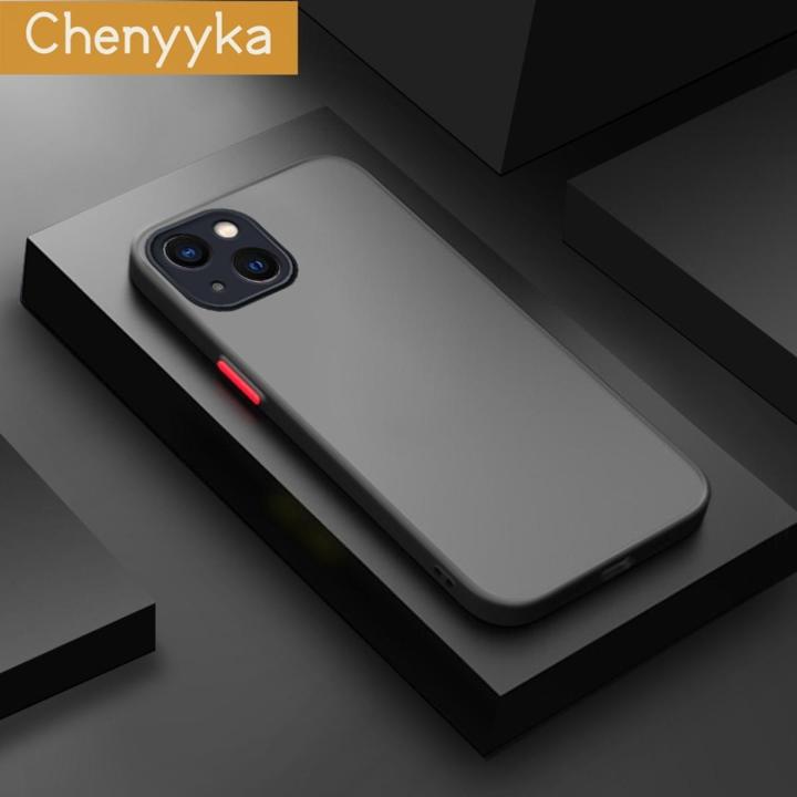 chenyyka For IPhone 13 Case Transparent Frosted Hard Back Cover Lens ...