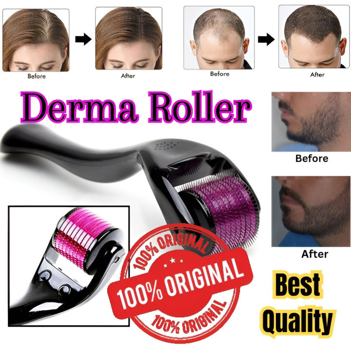 Derma Roller 0.5mm – 540 Titanium Micro Needles for Hair Regrowth, Skin ...