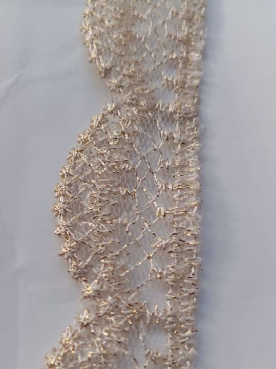 5/8 Yard Embroidered Net Lace – Fancy golden embroidery for dresses ...