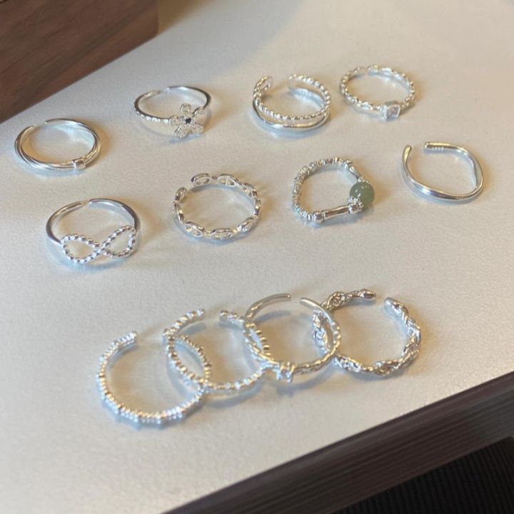 Xiaohongshu's new plain ring women's summer S925 sterling silver ins style niche design is ...