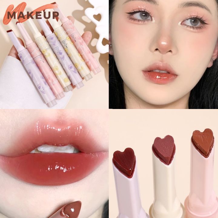 Gege Bear Silky Texture Hydrating Lipsticks Colored Lip Balm Moisturizing Lipstick Pen Flower ...