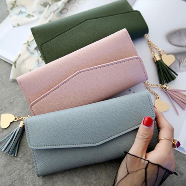 Brand Designer Coin Cluth Purses Leather Wallets Women Long Tassel ...