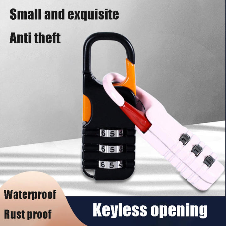 3 Digit Lock Zinc Alloy Combination Lock Small Suitcase Lock Gym Lock ...