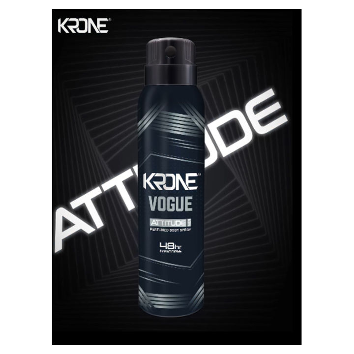 Krone Attitude Vogue Perfumed Body Spray For Men – 150 ml | Daraz.pk