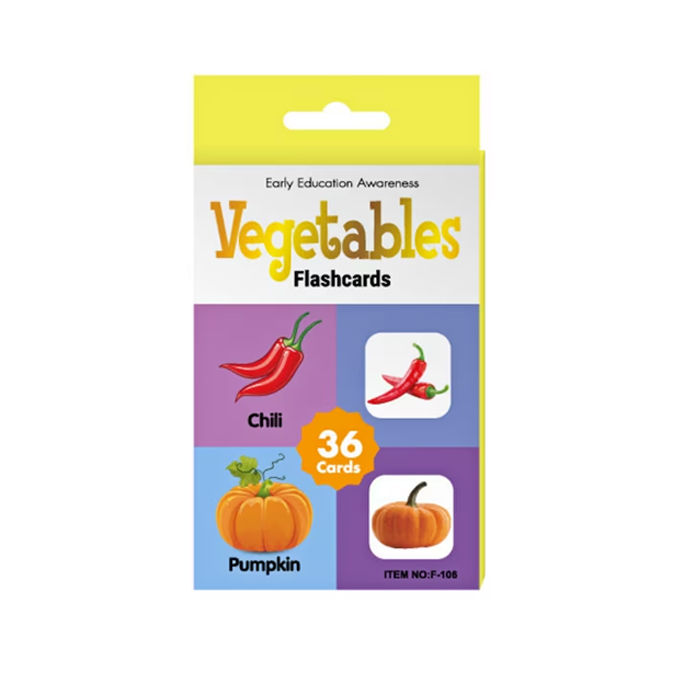 Vegetable Flash Cards to Teach Kids Nutrition | Daraz.pk