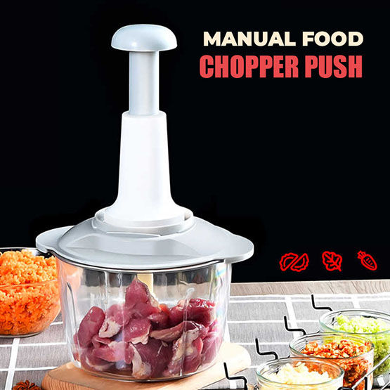 Manual Food Chopper, Hand Push Chopper Manual Hand Push Speedy Chopper ...