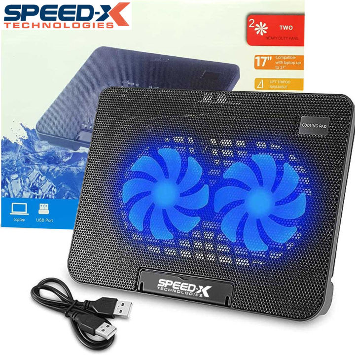 Laptop Cooling Pad 2 Fan 2 USB & Light / Speed-X N99 2 Fan Cooling PAD ...