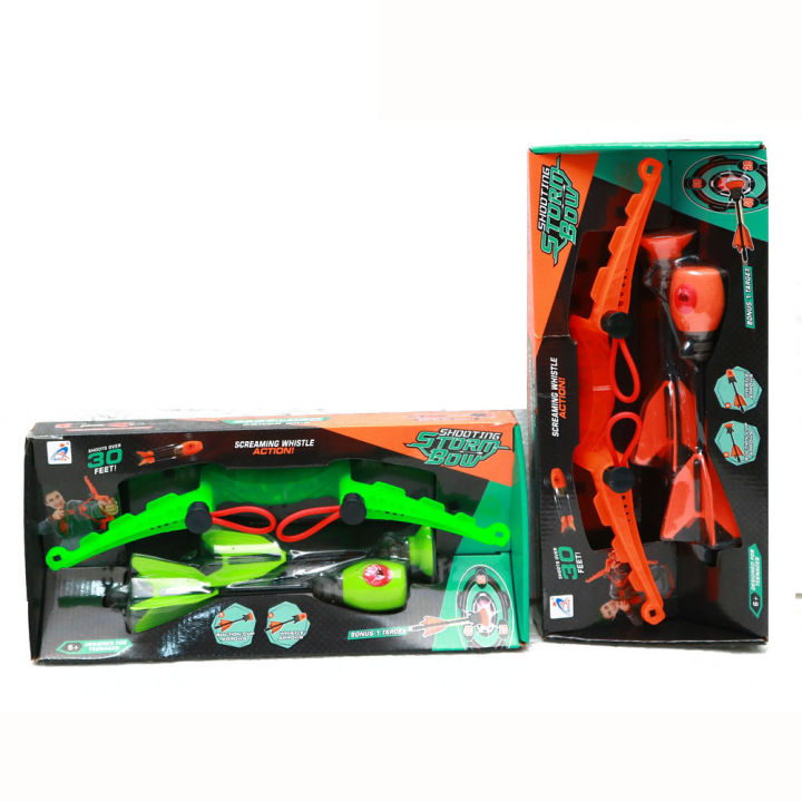 Bow and Arrow - Missile Launcher Toy Set with Foam Rockets | Daraz.pk