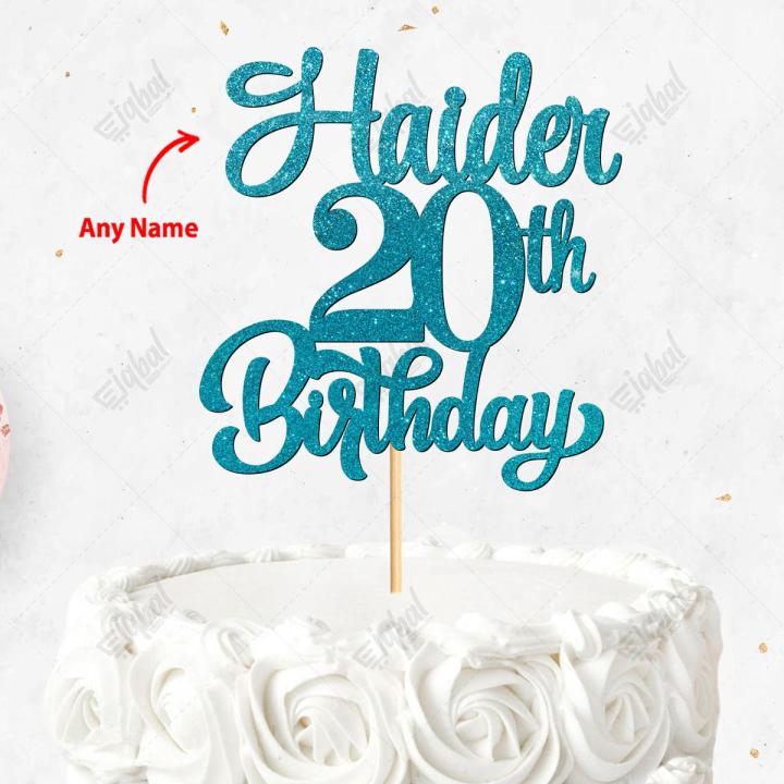 Customized 20th Birthday Cake Topper For Party Celebration, Kids ...