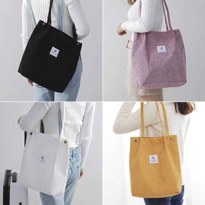 Tote Grocery Reusable Foldable Shopping Bag Cotton Lining Pouch Women ...