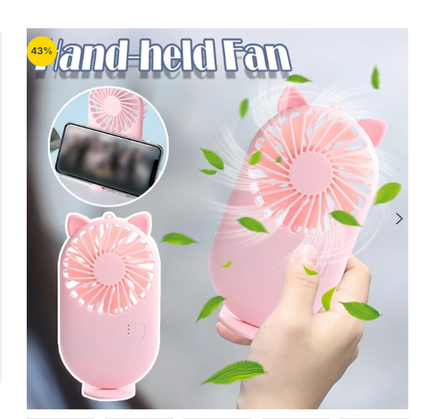 Mini Pocket Fan Rechargeable, Electric Portable Mini Desk Fan for Kids ...