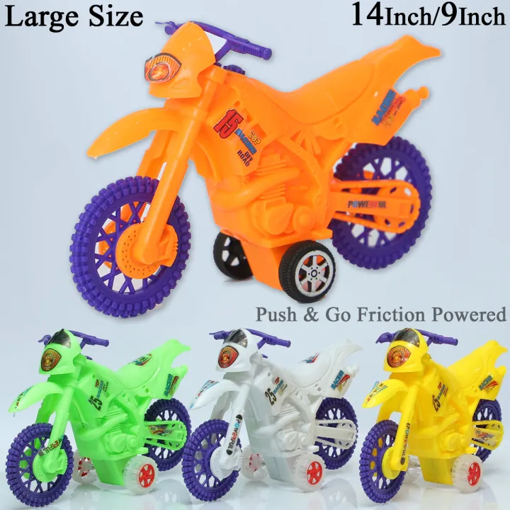 Large Size 14 inch / 9 inch Push and Go Friction Powered Motor Bike ...