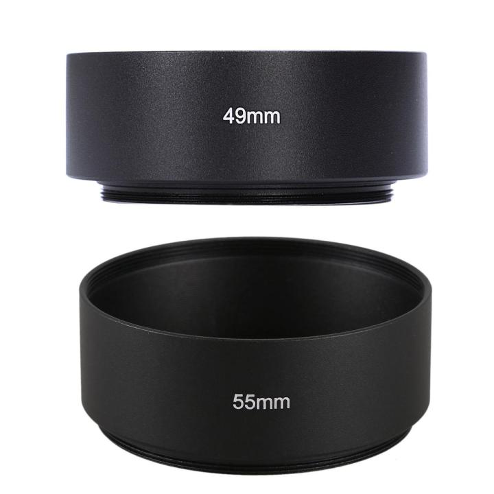2 Pcs Mount Standard Metal Lens Hood for Canon Nikon Pentax Sony ...