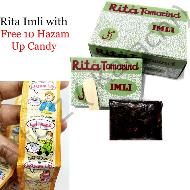 Pack of 6 Rita Imli with 10 Free Hazam Up Candy Chatpata Masala Imli ...