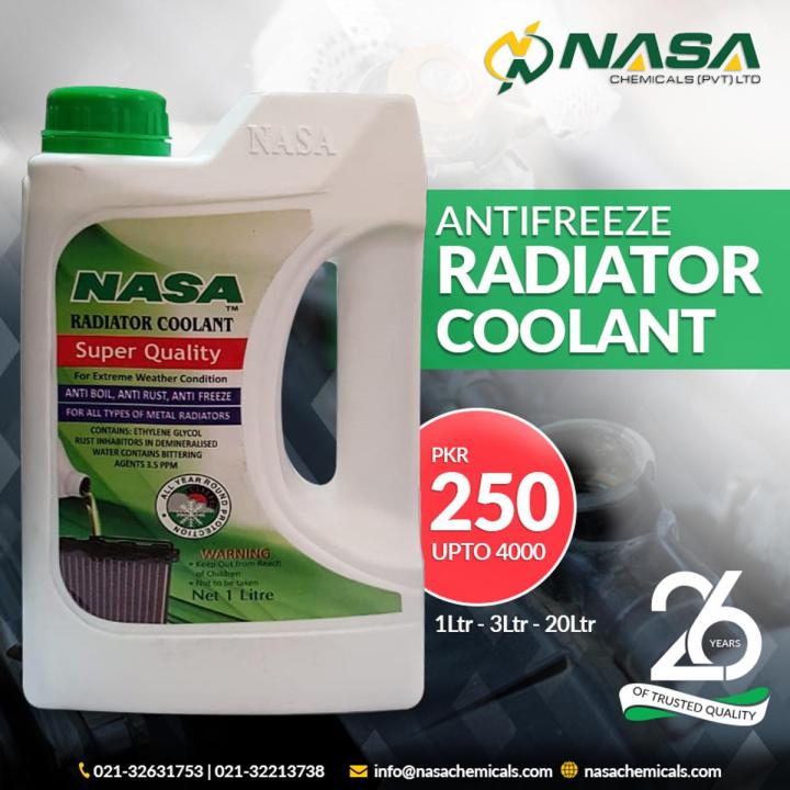 NASA (green) Car Radiator Coolant 1 Liter Anti Rust & Anti Freeze ...