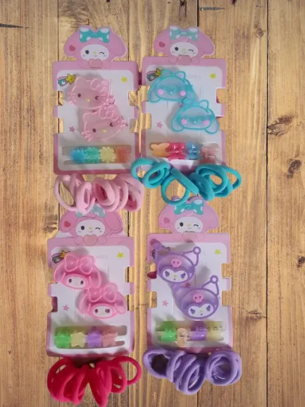 Kids Hair Accessories Gift Set 🎀 – 8 Simple Ponies + 4 Shaped Mini ...