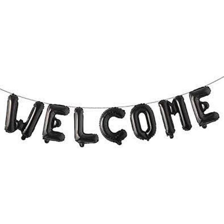 16 inch Welcome Balloon Banner Style Balloons Foil Letter Balloon ...