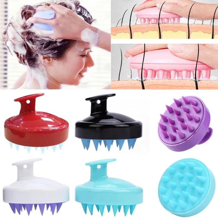 Silicone Head Body To Wash Clean Care Hair Root Itching Scalp Massage ...