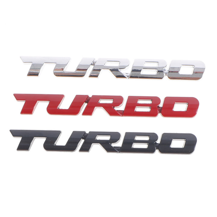 3D Metal Letter Turbo Car Motorcycle Emblem Badge Sticker Side ...