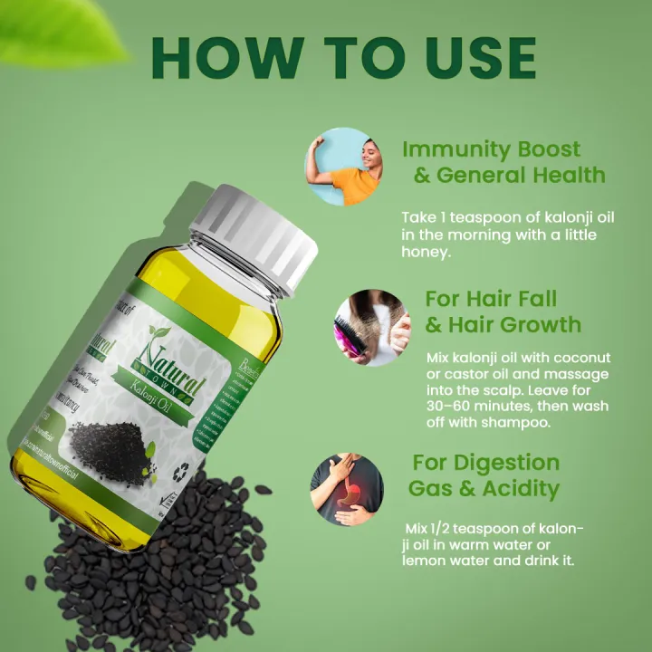 Herbal Meeju– 60ml-Kalonji Oil – Black Seed Oil (Nigella Sativa) – 100% ...