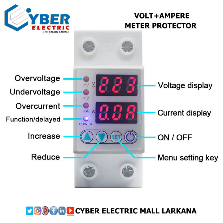 Adjustable Over and Under Voltage Protection Device for Home | Voltage ...