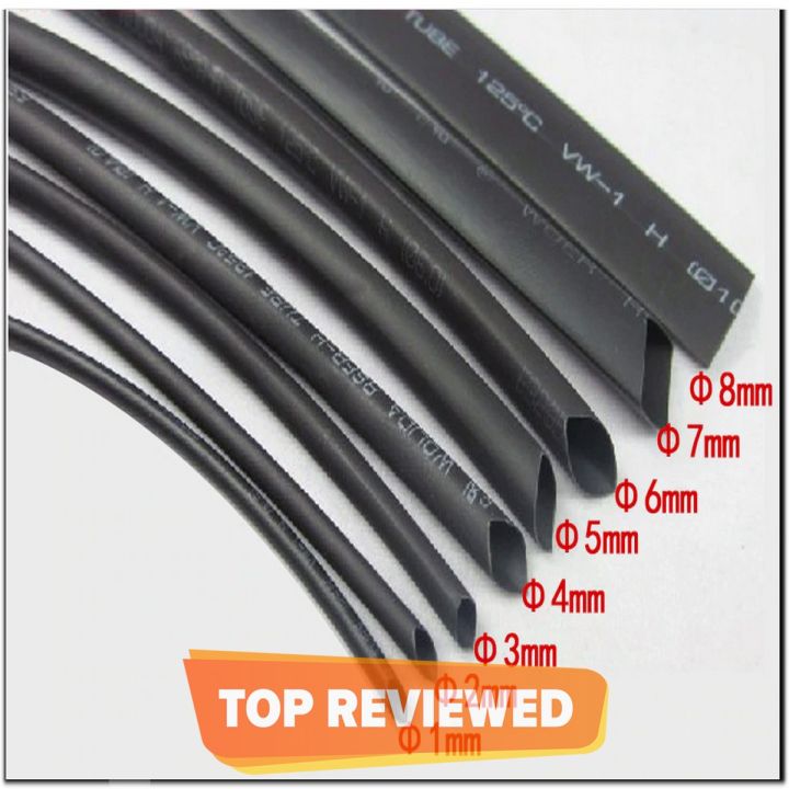 8 meter/lot Heat Shrink Tube 1mm 2mm 3mm 4mm 5mm 6mm 7mm 8mm Heat Shrink Tubing Shrinkable Wrap ...
