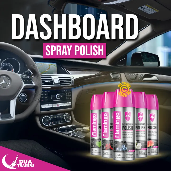 Flamingo Car Dashboard Polish Spray 450ml, Leather Polish Spray | Daraz.pk