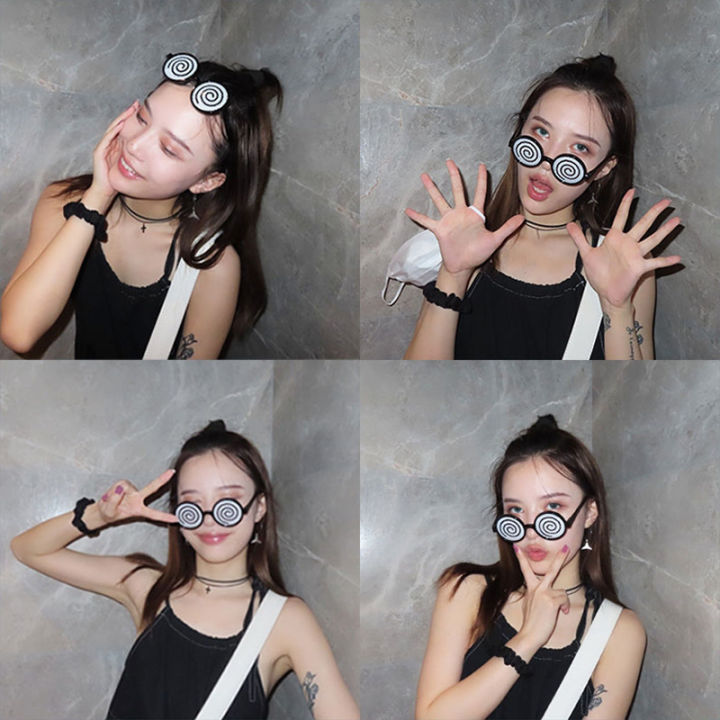 New Cosplay Glasses Vertigo Pattern Funny Decorative Glasses Anime ...