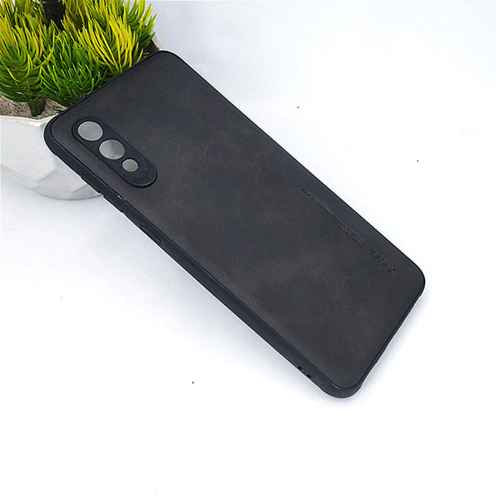 Samsung Galaxy A02|M02 Luxuary Leather Back Case (Black) Leather Phone ...