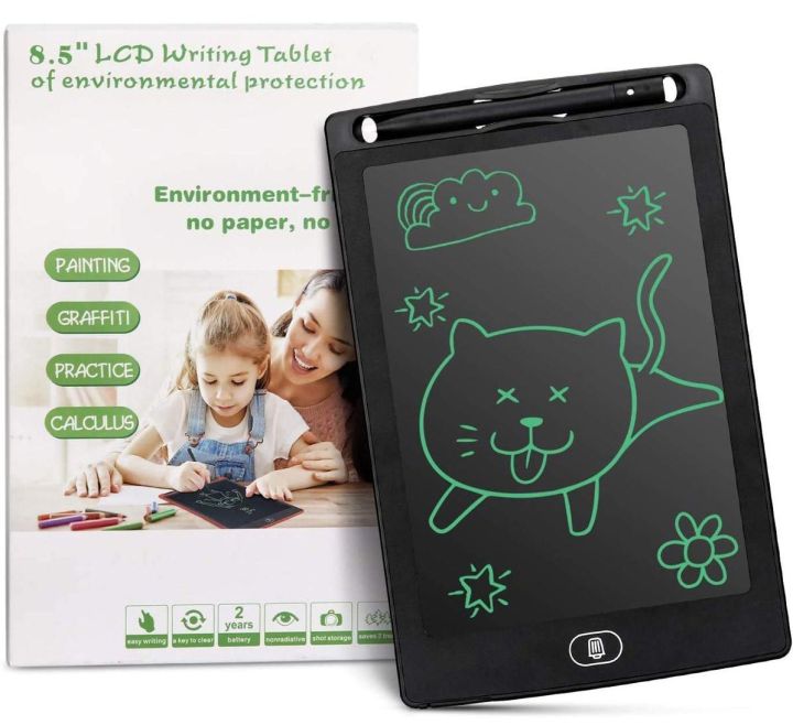 Erasable LCD Writing Portable Tablet 8.5Inch Battery operated for Kids ...