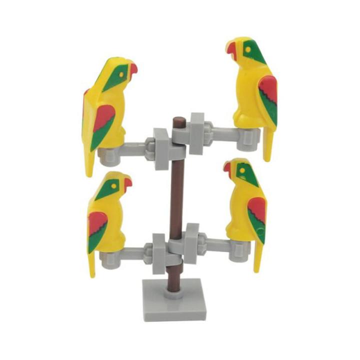Locking Animals Bricks Cute Cat Chicken Scorpion Parrot Building Blocks ...