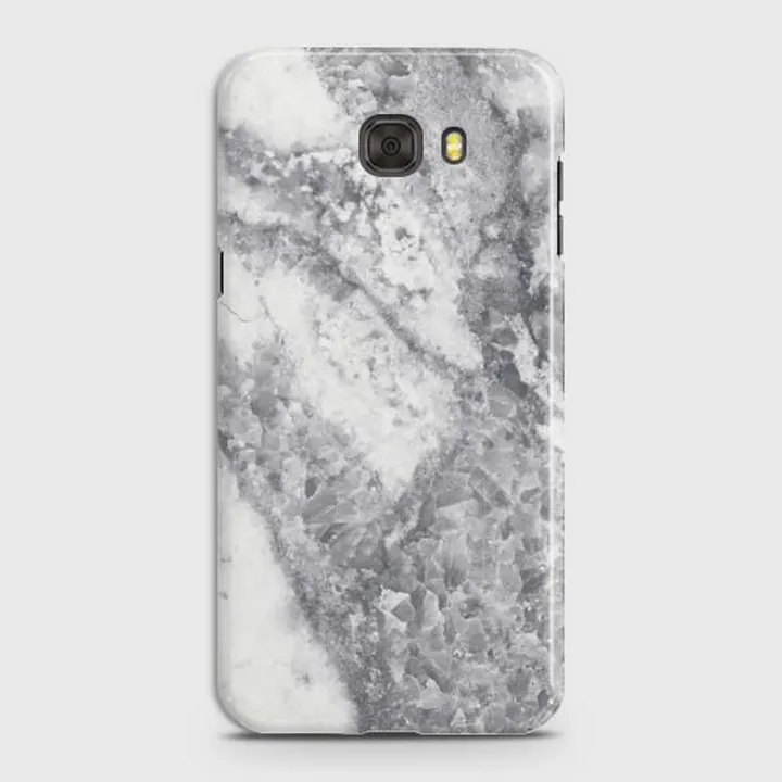 Samsung C7 Pro Cover - SkinLee HQ Hard Case - Real Crystals Marble ...