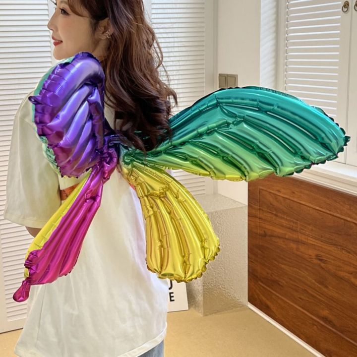 Aesthetic Dress Up Fairy Wing Balloon Cosplay Inflatable Butterfly Wing ...