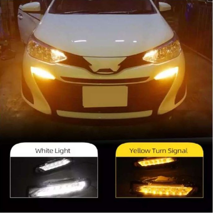 Toyota yaris led DRL day time running light for new Toyota yaris 2020 ...