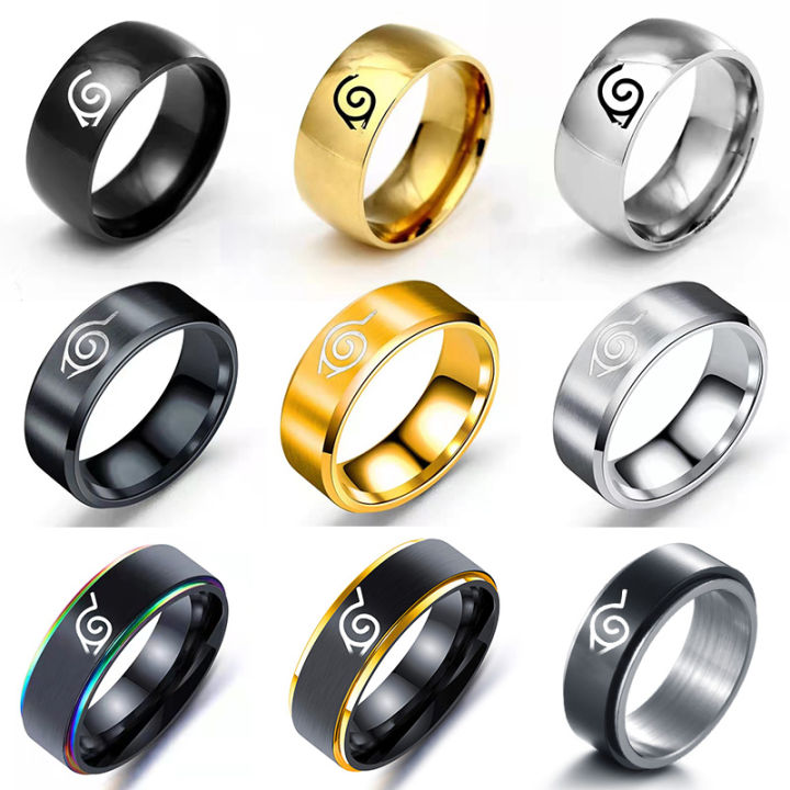 17 Models New Leaf Ring Konoha Uzumaki Symbal Logo Sign Sasuke Itachi ...