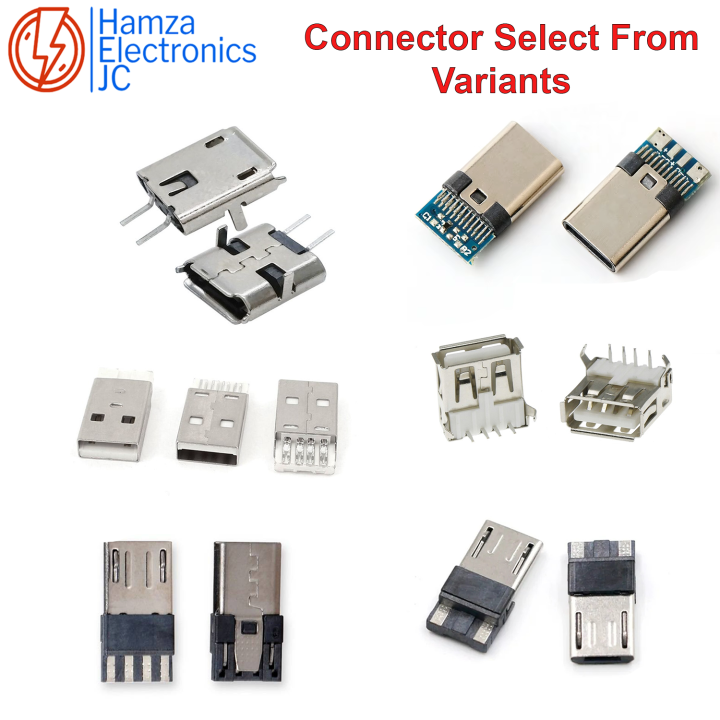 10PC's 2-PIn, 4-PIn, Type-C Male/Female, USB Male & Female, Micro Usb ...