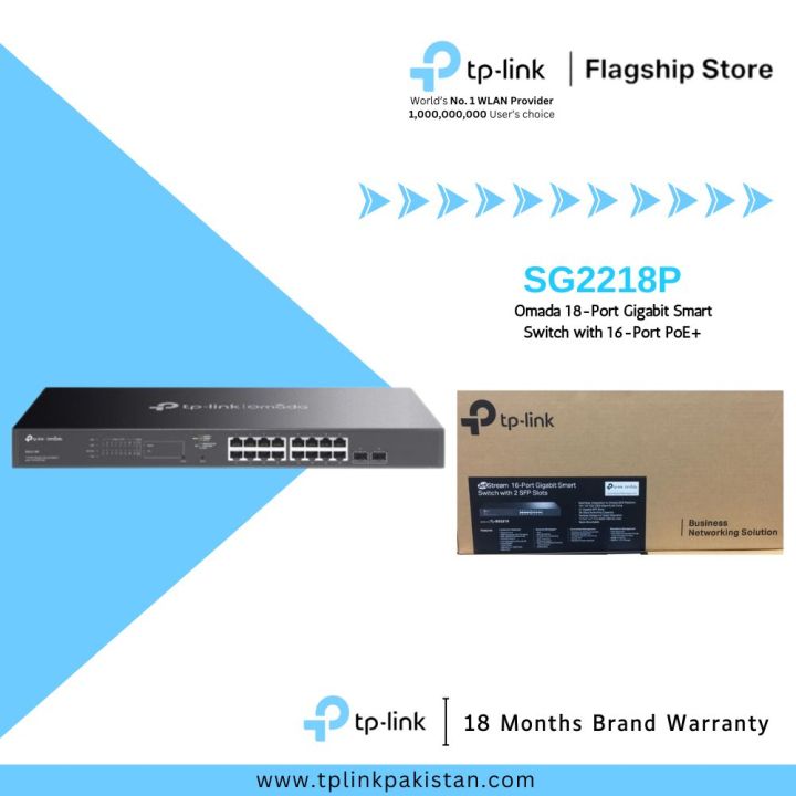 TP-Link Network Gigabit Desktop Switch TL-SG2218P JetStream 18-Port ...
