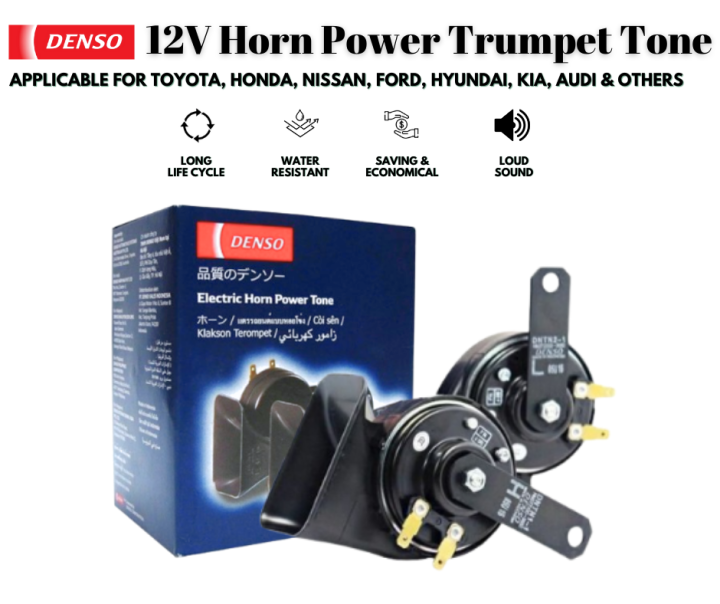 Denso Genuine Double Connector 12V Horn Power Trumpet Tone JK272000 ...