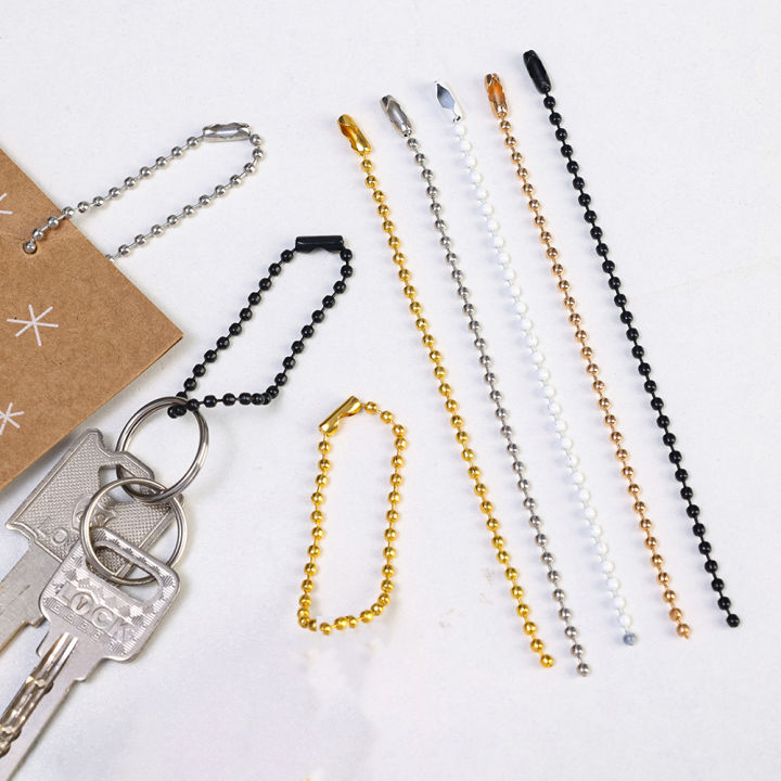 10pcs 2.4 MM Diameter Length 12cm Round Bead Chain Plating Necklace ...