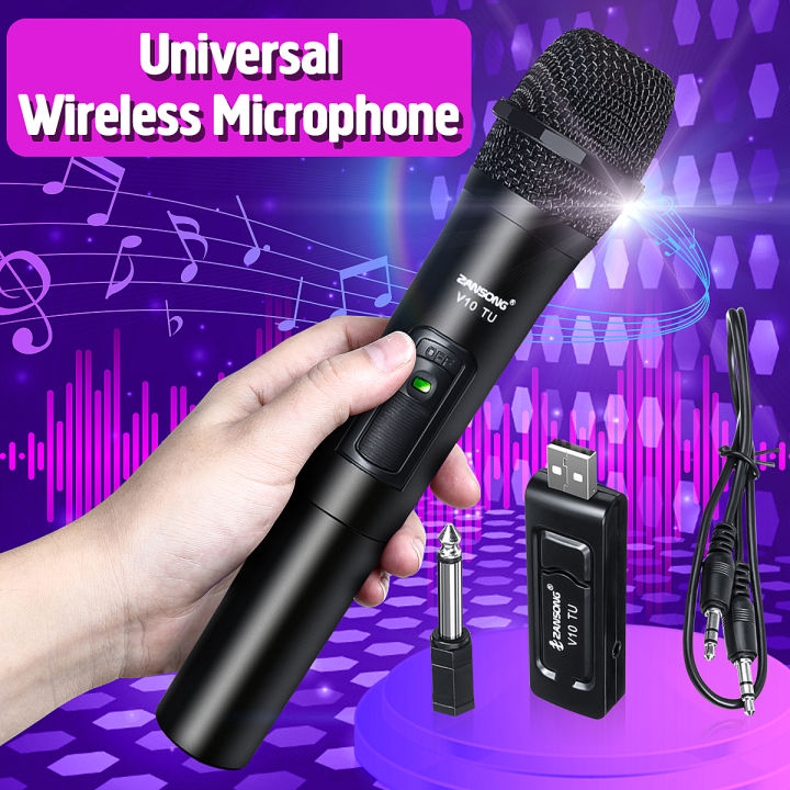 VHF Wireless Studio Microphone Handheld Mic Karaoke System with ...