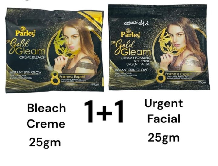 Parle Bleach And Facial Pack Of 2 Parley Golden Gleam Cream Bleach And ...