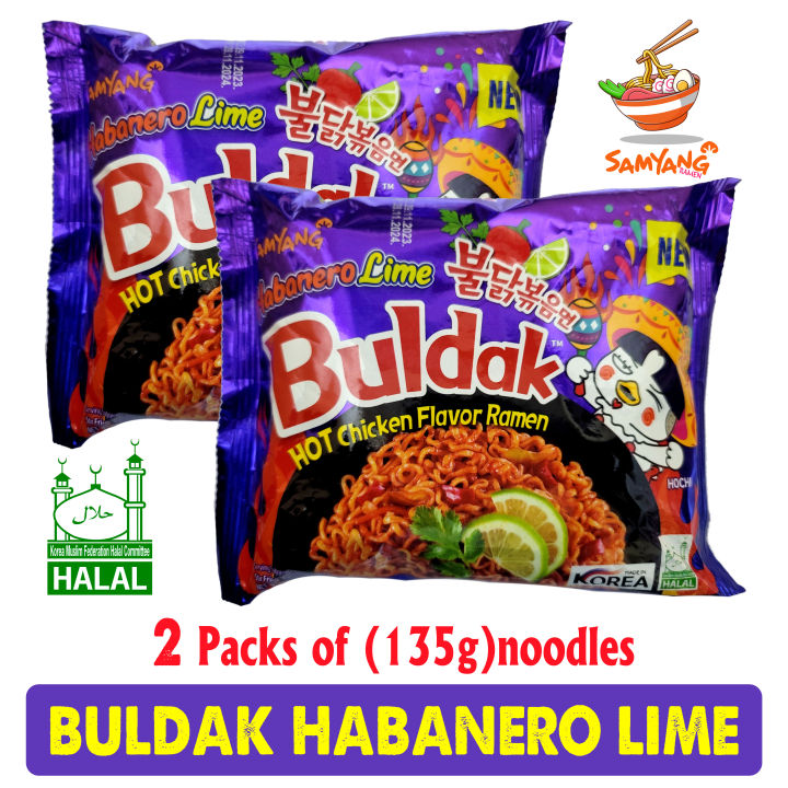 Habanero Lime Ramen Samyang Noodles Korean Noodles. 2 PACKETS OF 135GM | Daraz.pk