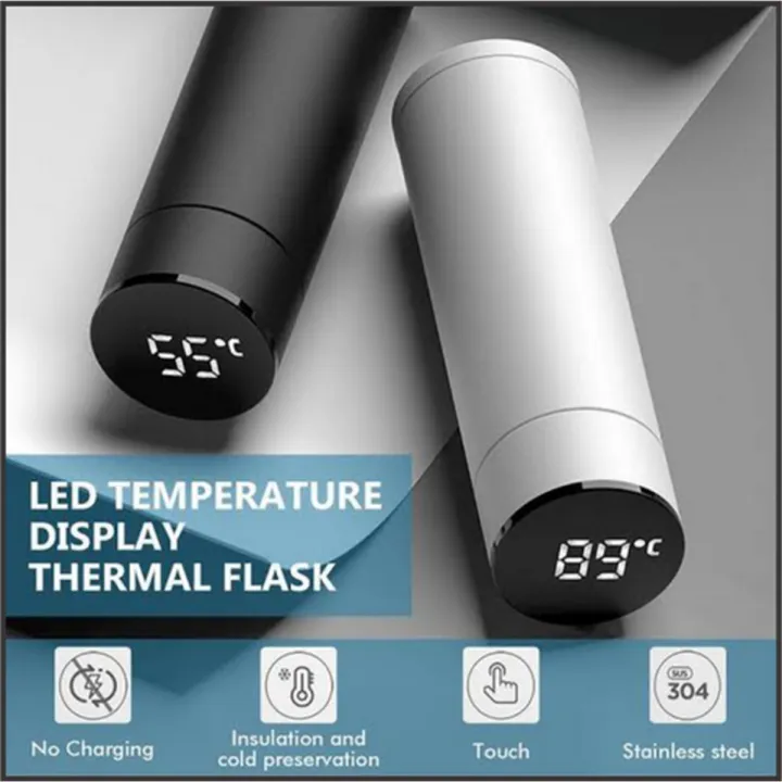 Temperature Water Bottle, Smart Thermos Water Bottle, LED Temperature ...