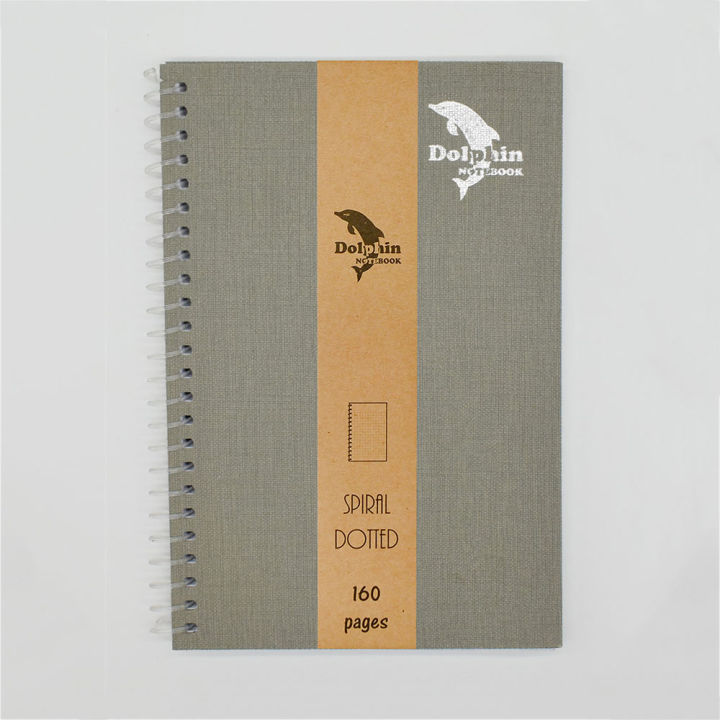 Dolphin Notebooks A5 Spiral - Dark Beige - Dotted | Daraz.pk