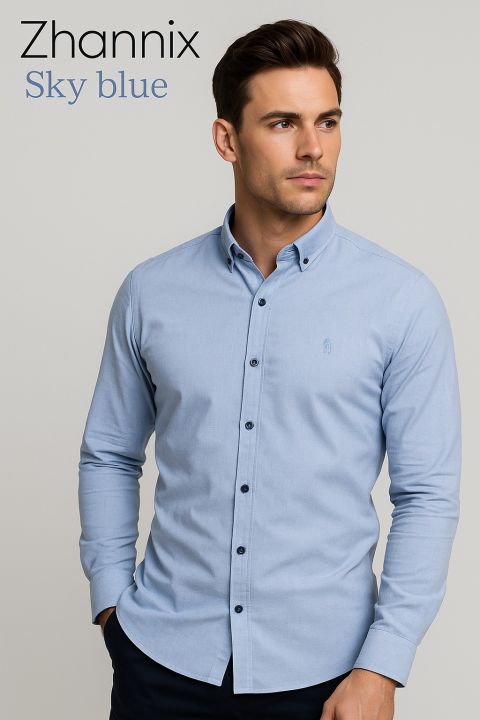 Men’s Stylish Blue Violet Full-Sleeve Shirt | Premium Shemrey Fabric ...