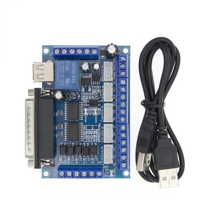 Mach3 Interface Board Cnc 5 Axis With Optocoupler Adapter Stepper Motor Driver Usb Cable