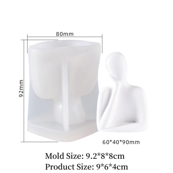 Plaster DIY Abstract Figure Concrete Mould Home Decor Candle Silicone ...