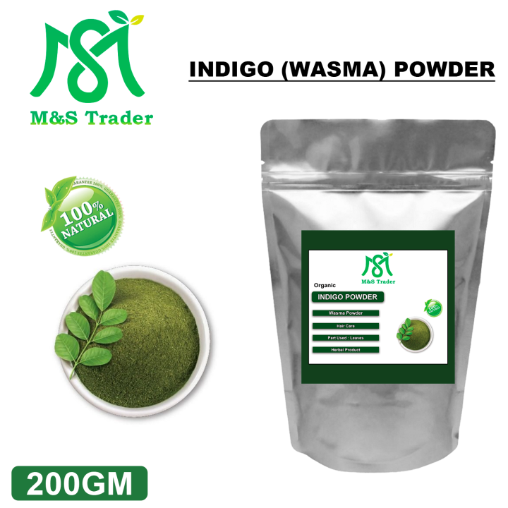 Organic Indigo Leaves Powder for Hair Wasma Herbal Hair Dyes Powder ...