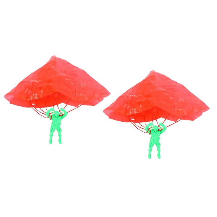 Spreeshop 2X Plastic Ejecting Parachute Toy Outdoor Hand Throwing ...